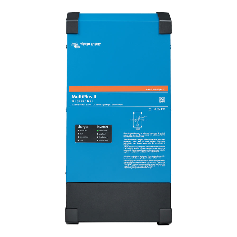 Victron MultiPlus-II Inverter/Charger 12VDC - 3000VA - 120VAC (2x120 o ...